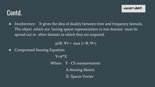 Compressed sensing applications in image processing & communication (1 ...