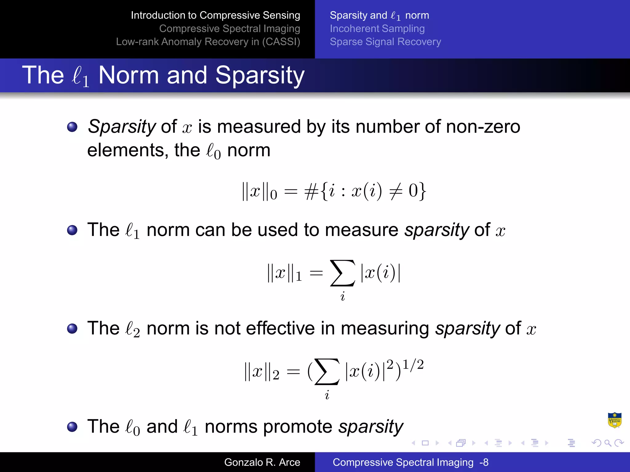 Compressed Sensing In Spectral Imaging | PDF