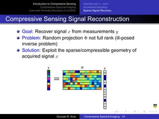 Compressed Sensing In Spectral Imaging | PDF