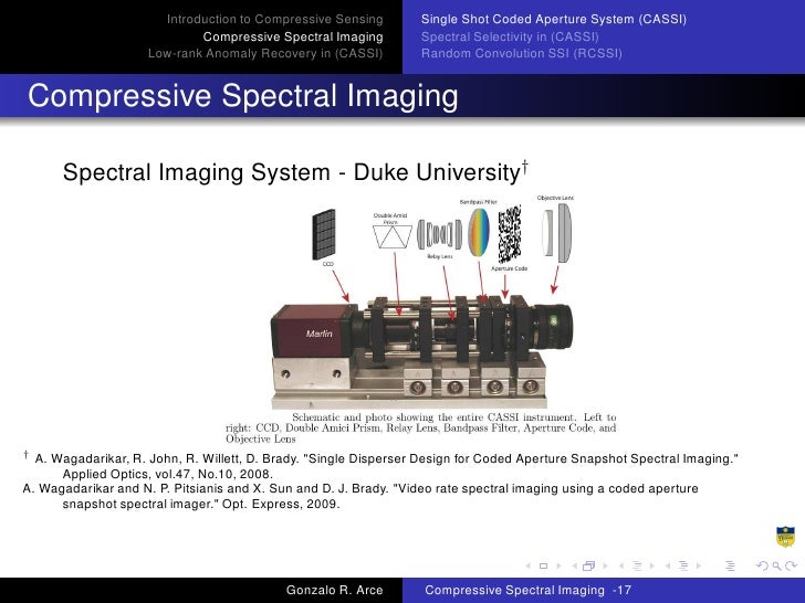 Compressed Sensing In Spectral Imaging