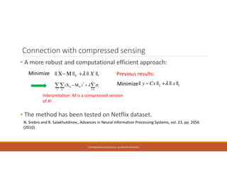 Compressed sensing techniques for sensor data using unsupervised ...