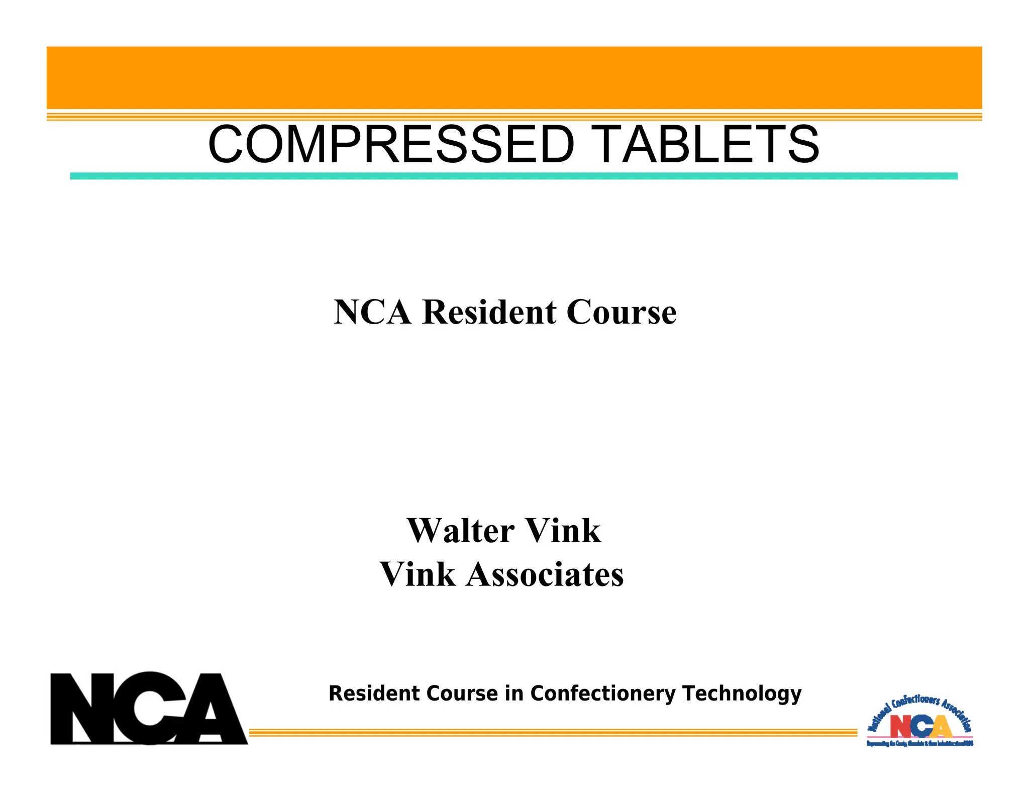COMPRESSED TABLETS - INFORMATIVE PRESENTATION | PDF