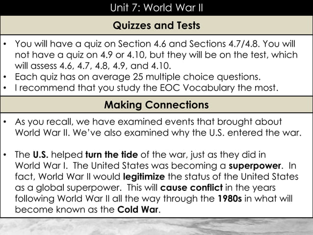 Unit 7: World War II PowerPoint [Part 2] | PPTX