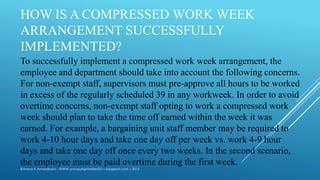 Compressed workweek | PPTX