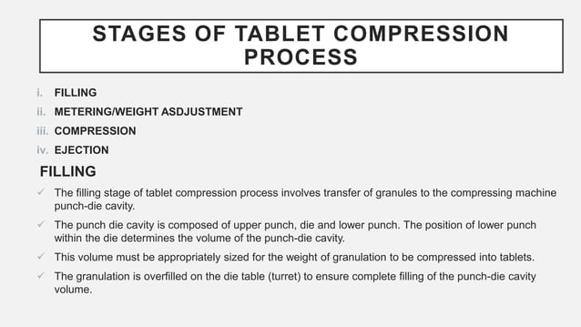 TABLET COMPRESSION | PPTX | Pharmaceutical Drugs | Medical Health
