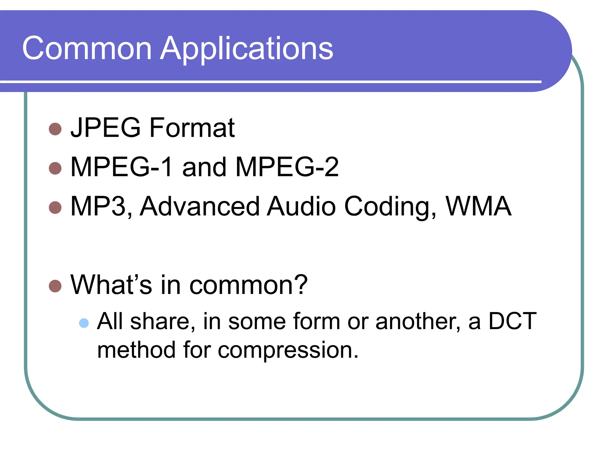 Discrete cosine Transform and Digital Image compression.ppt | Computing | Technology & Computing