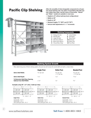 Compression Clip Shelving Industrial Shelves | PDF