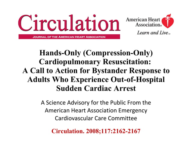 Compression only CPR | PPT | First Aid | Injuries