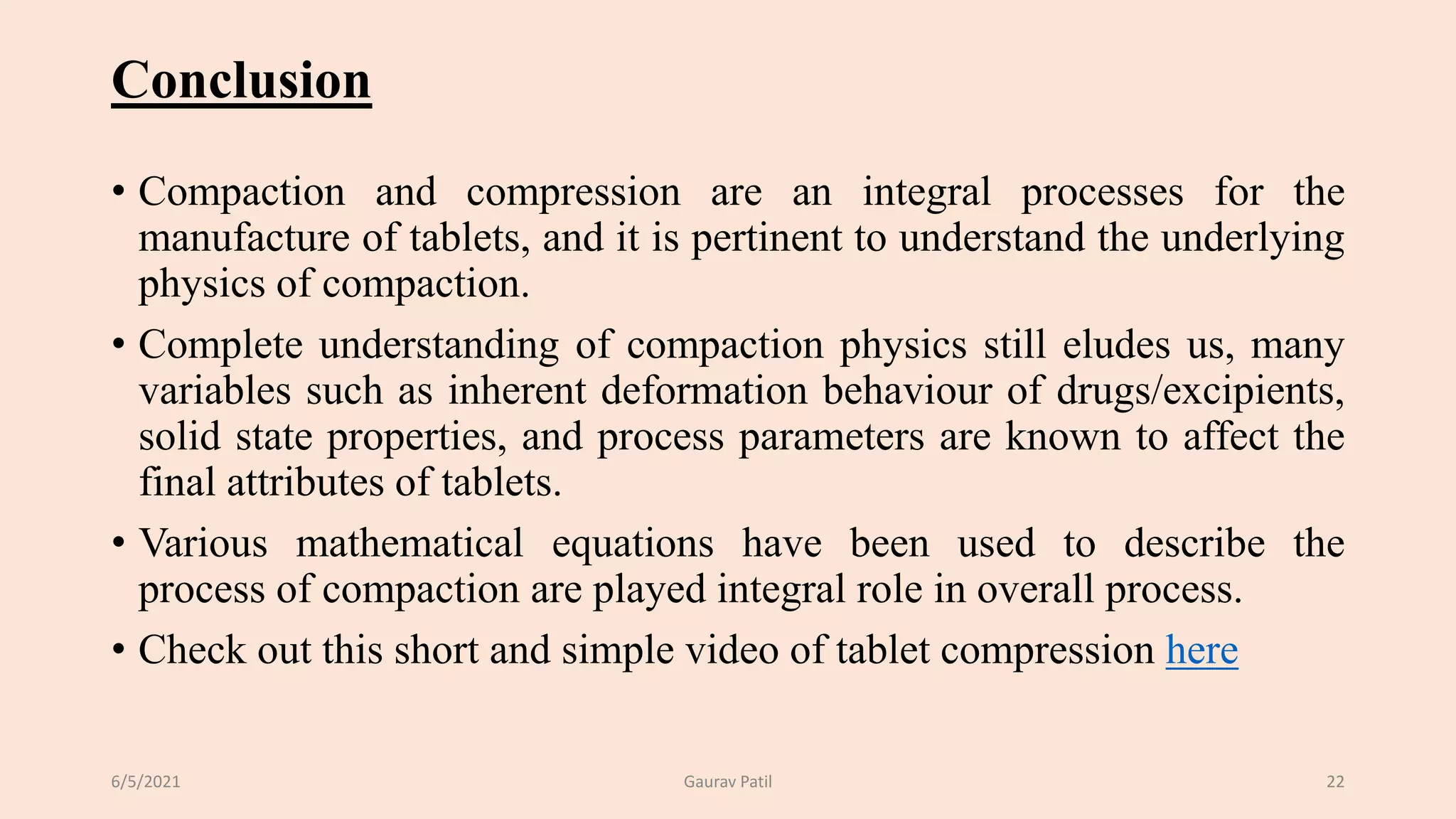 Compression and Compaction | PPTX