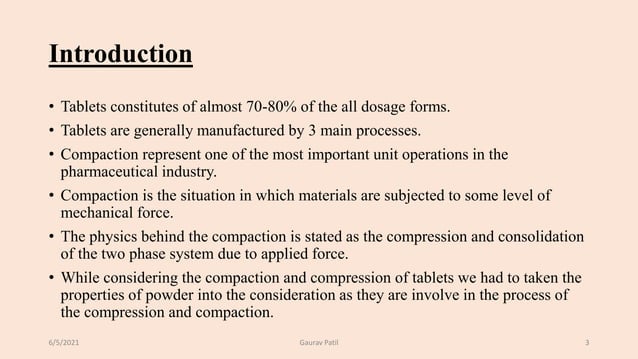 Compression and Compaction | PPTX | Chemistry | Science