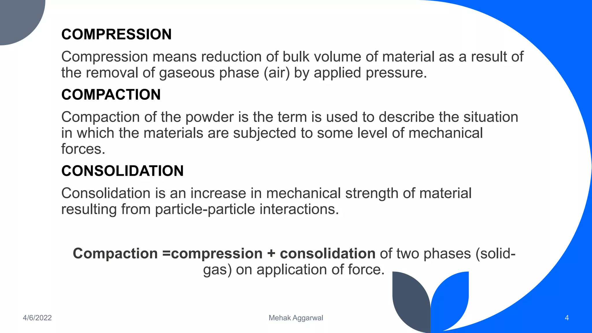 Compression and compaction | PPTX