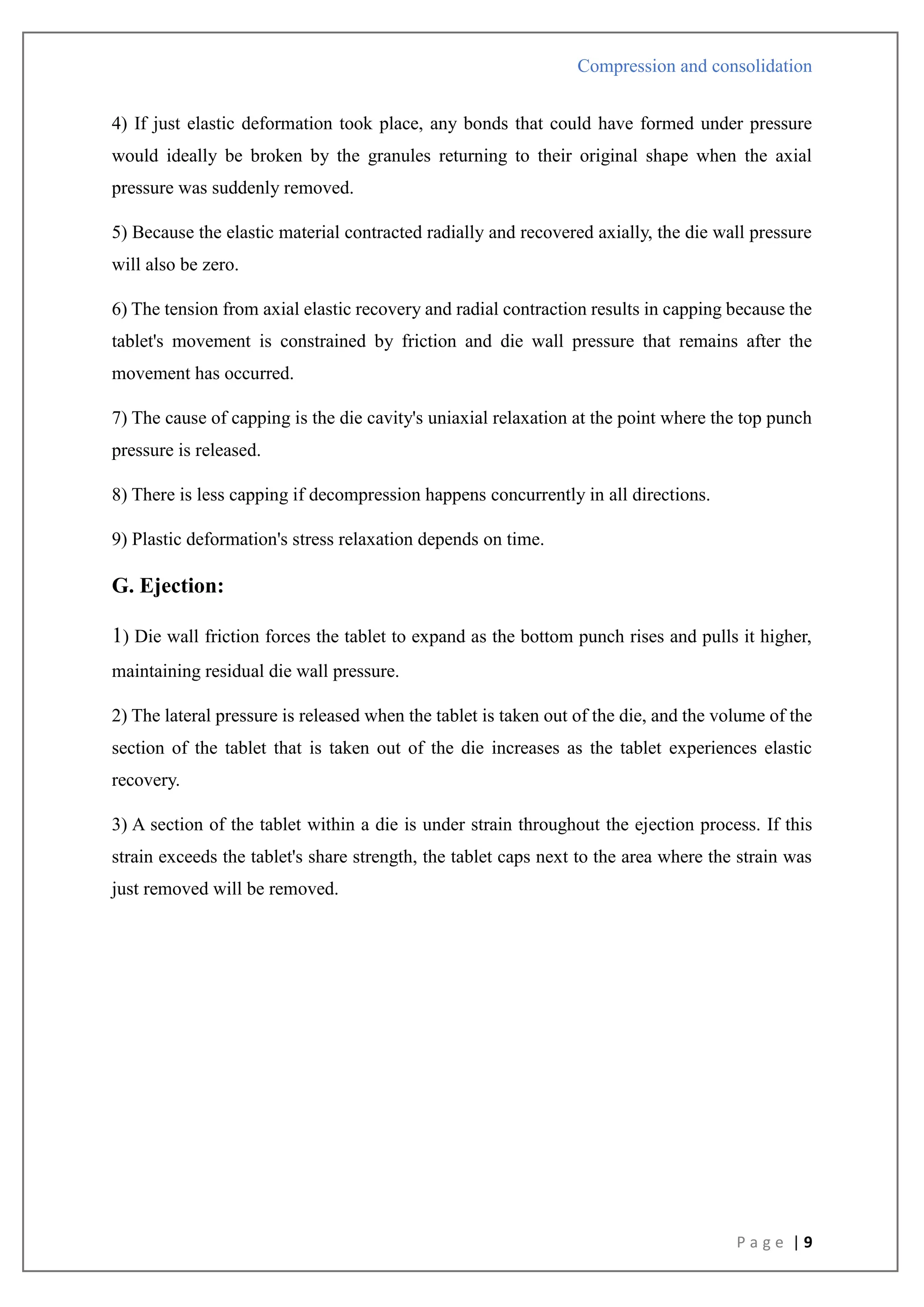 Compression And Compaction Physics Of Tablet Compressionpdf