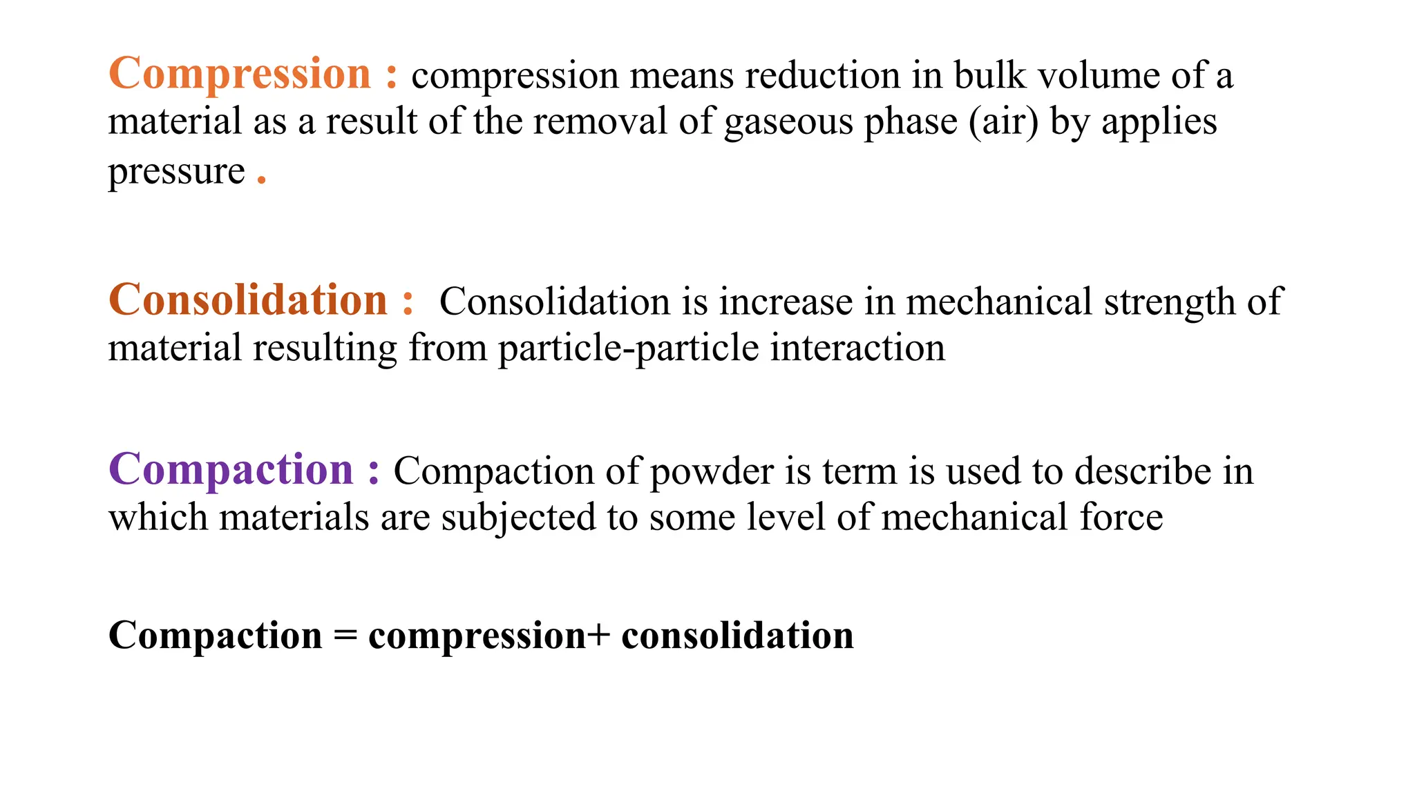 compression and compaction , physics of tablet compression | PPTX