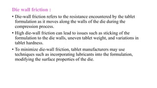 compression and compaction , physics of tablet compression | PPTX