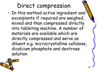 Compression and granulation | PPT