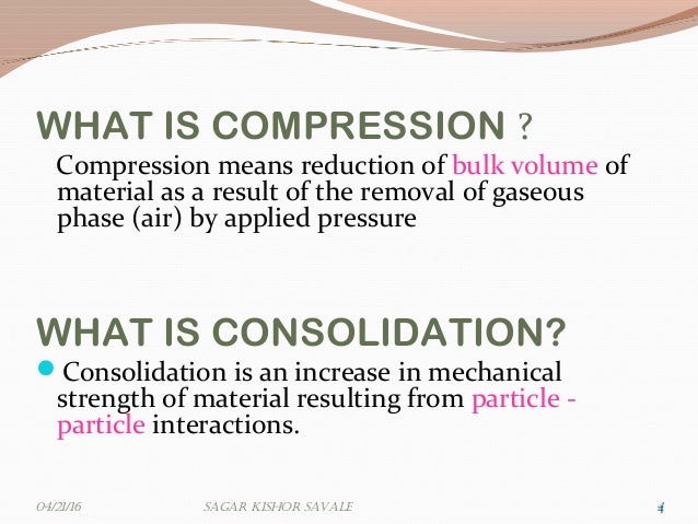 Compression and compaction