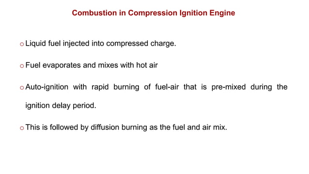 Fundamentals of Compression Ignition Engine | PPT