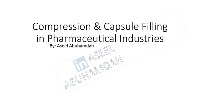Tableting/Capsule Filling Mechanisms in Pharmaceutical Industries | PPTX | Physics | Science