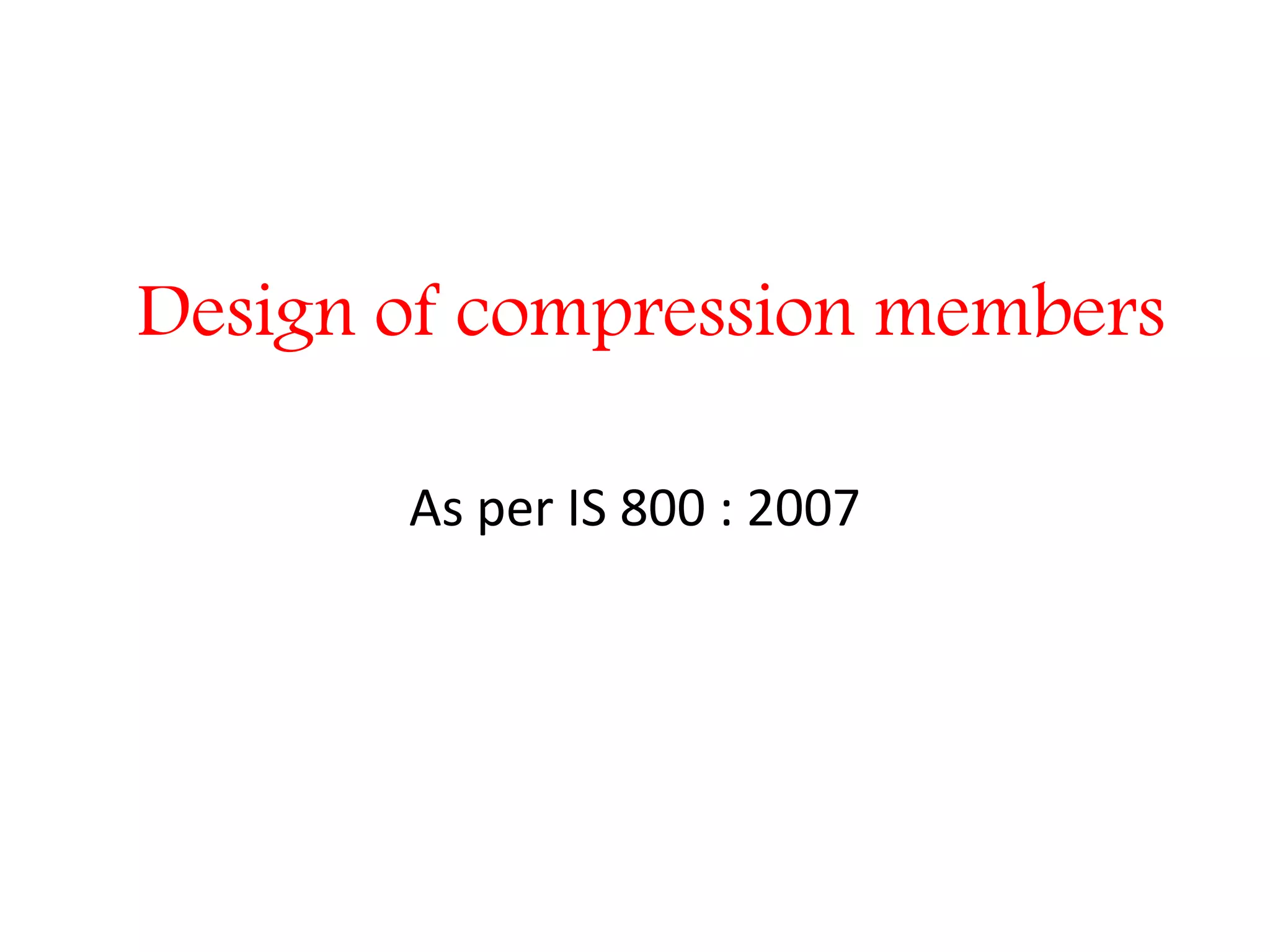 Compression member | PPTX