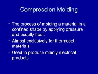 compression molding ppt , It is a detailed notes of compression ...