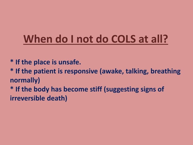 Compression only life support (cols) by tushar chokshi | PPTX