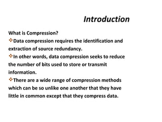 Compression techniques | PPT