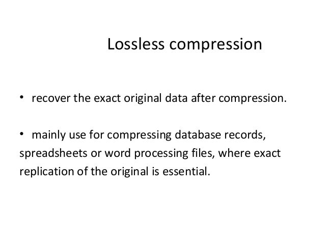 Compression techniques