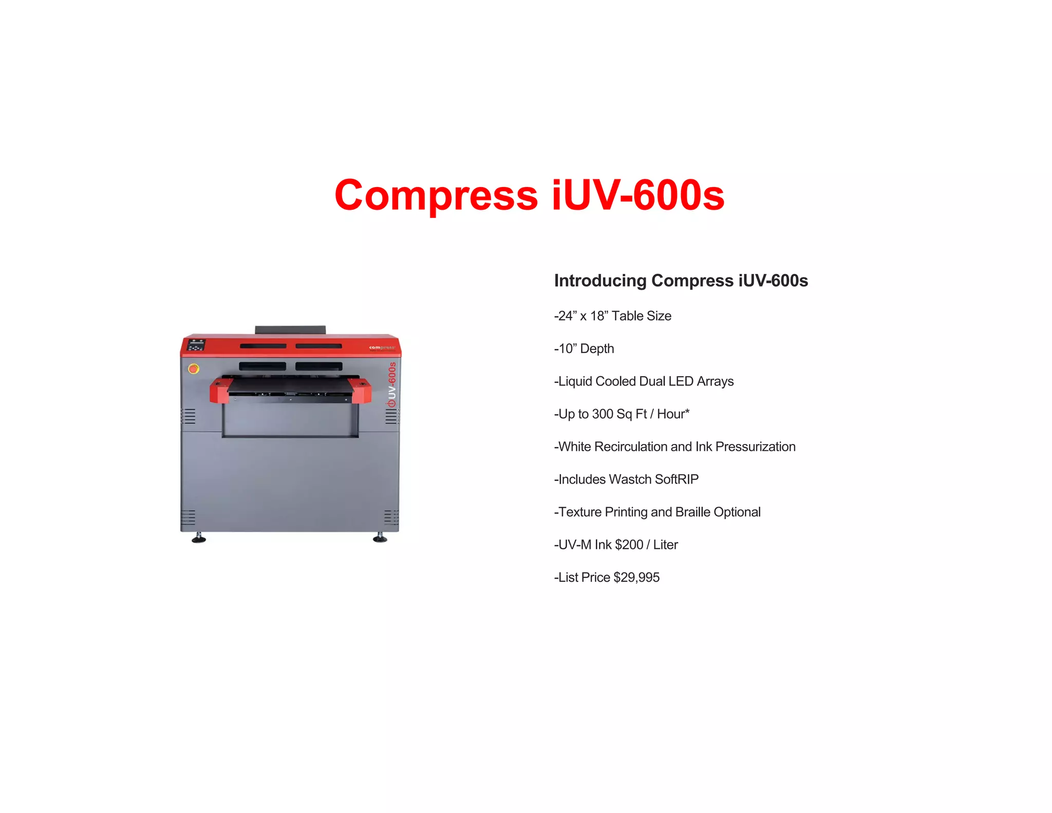 Small Format UV LED Inkjet Printer Comparison | PDF