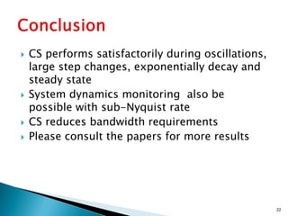 Compressive Sampling for Power System Synchrophasor data Communication | PPT