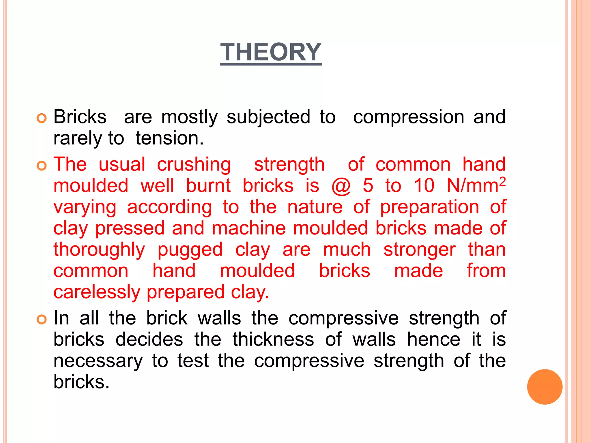 Compressive test of bricks | PPTX