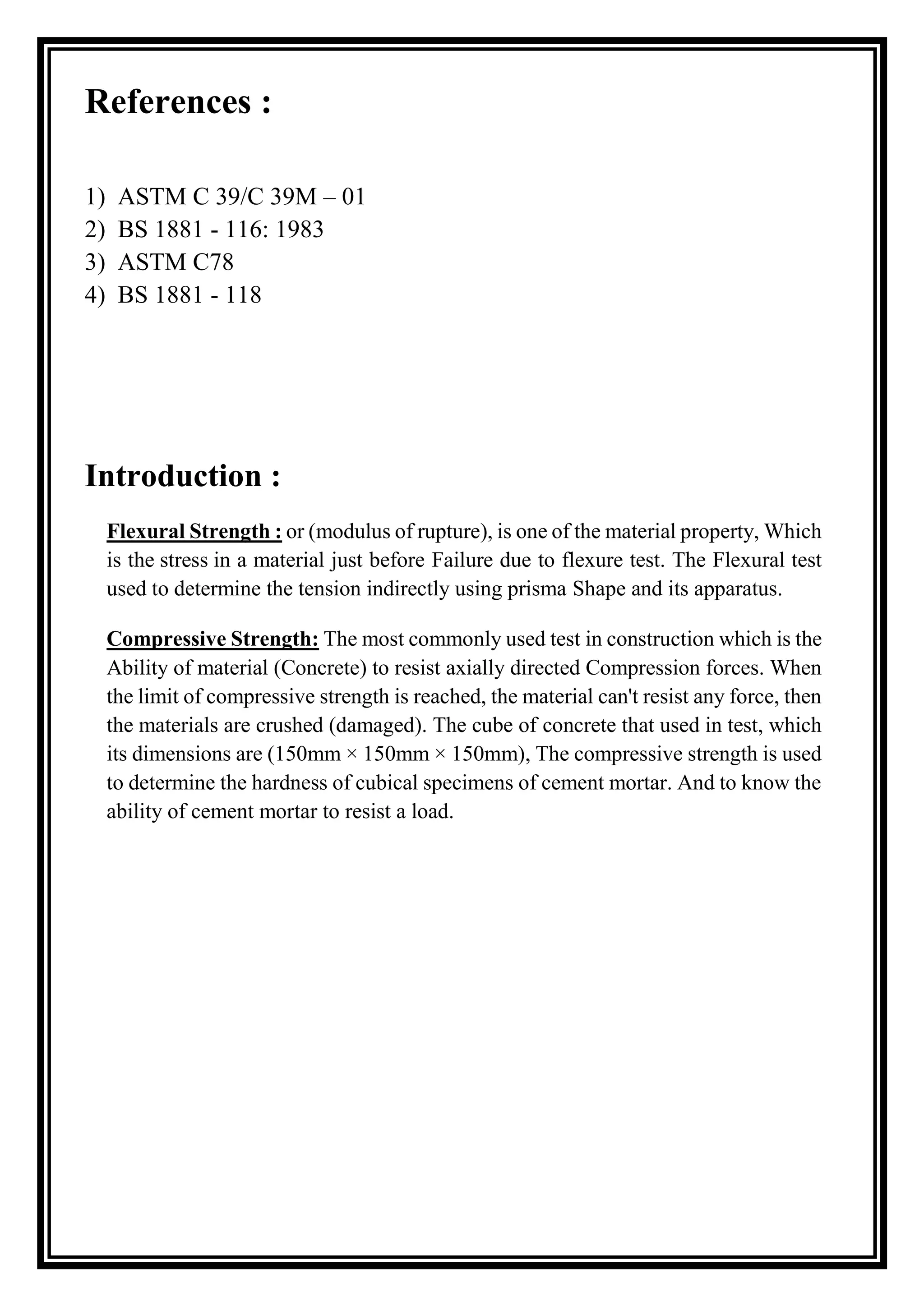 Compressive strength and Flexural of Hardened Concrete | Jameel Academy ...