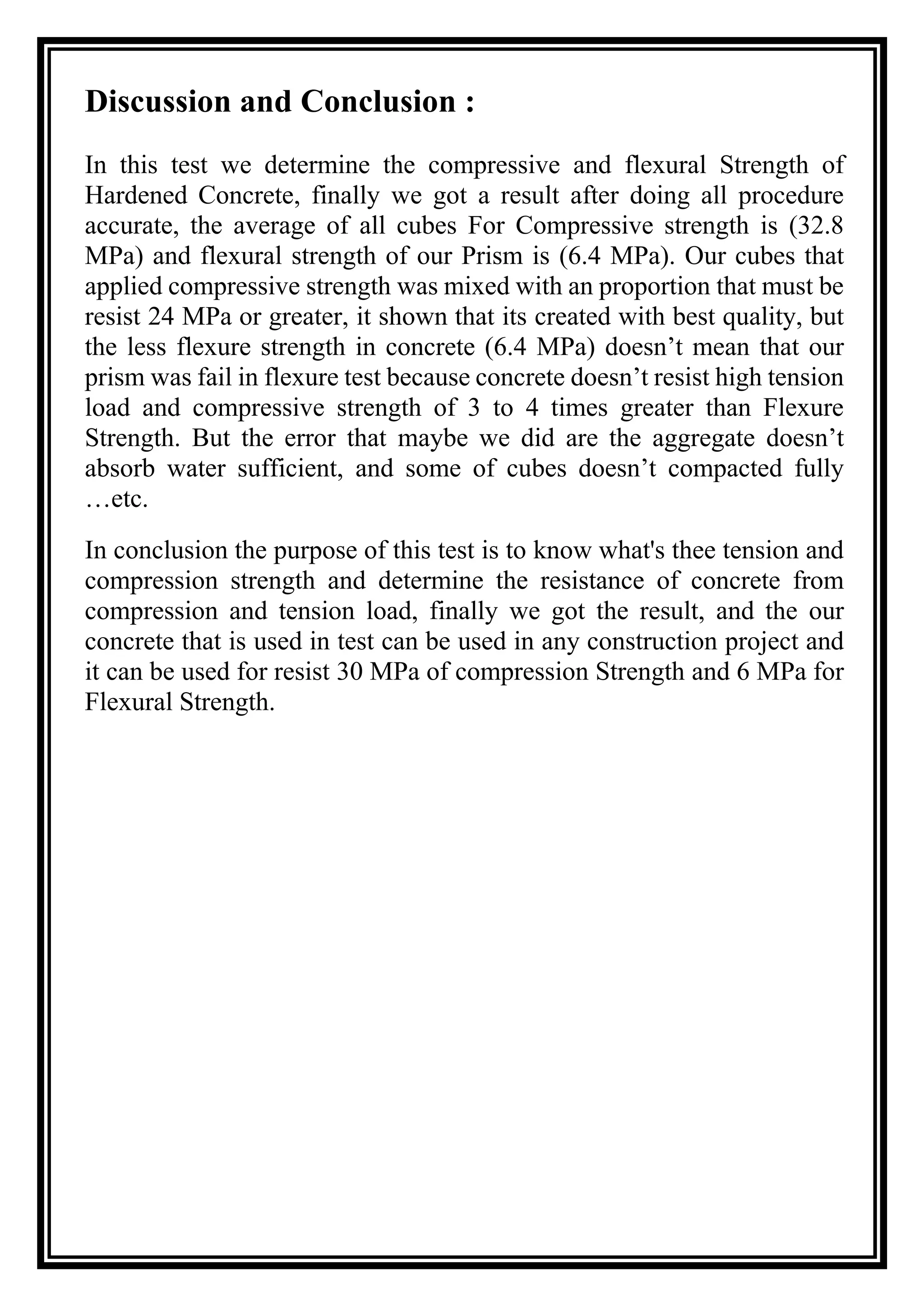 Compressive strength and Flexural of Hardened Concrete | Jameel Academy ...