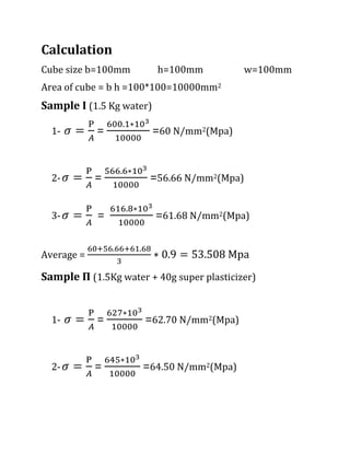 Compressive strength of concrete cubs | PDF