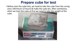 Compressive strength of cube concrete specimens | PPT