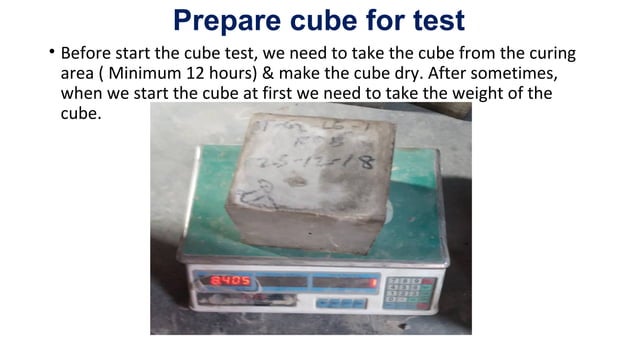 Compressive strength of cube concrete specimens | PPT
