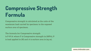 How to determine compressive strength of cement? | PPTX