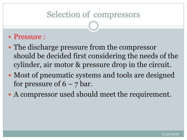 CLASSIFICATION OF COMPRESSORS | PPTX | Technology & Computing