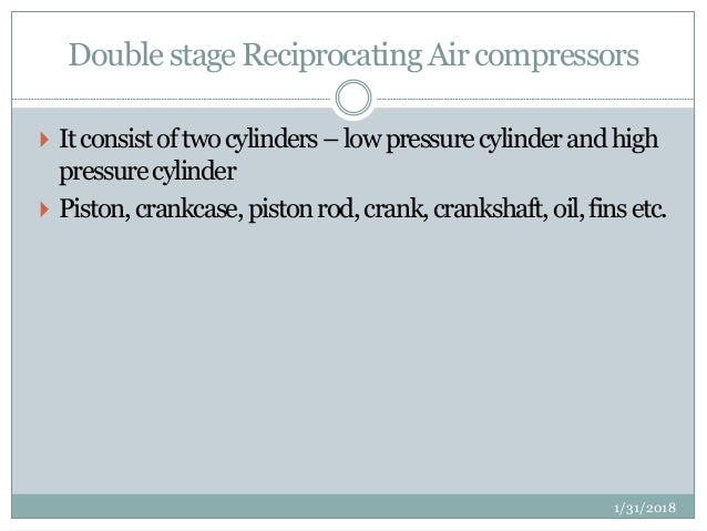 CLASSIFICATION OF COMPRESSORS