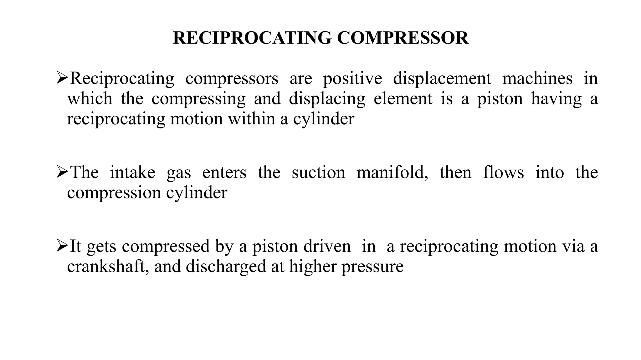 Types of compressor and application in oil and gas industry | PDF