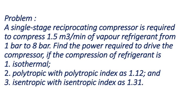 Refrigerant Compressors: Types and Numerical Insights | PPTX | Physics | Science