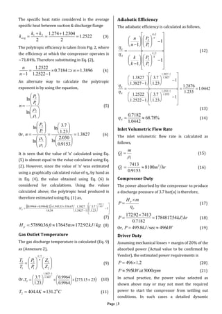 Gas Compressor Calculations Tutorial | PDF