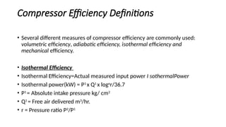 Compressor performance & Auxiliary power optimisation | PPTX