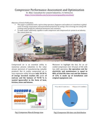 Compressor performance assessment and optimization | PDF