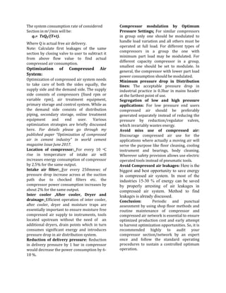 Compressor performance assessment and optimization | PDF