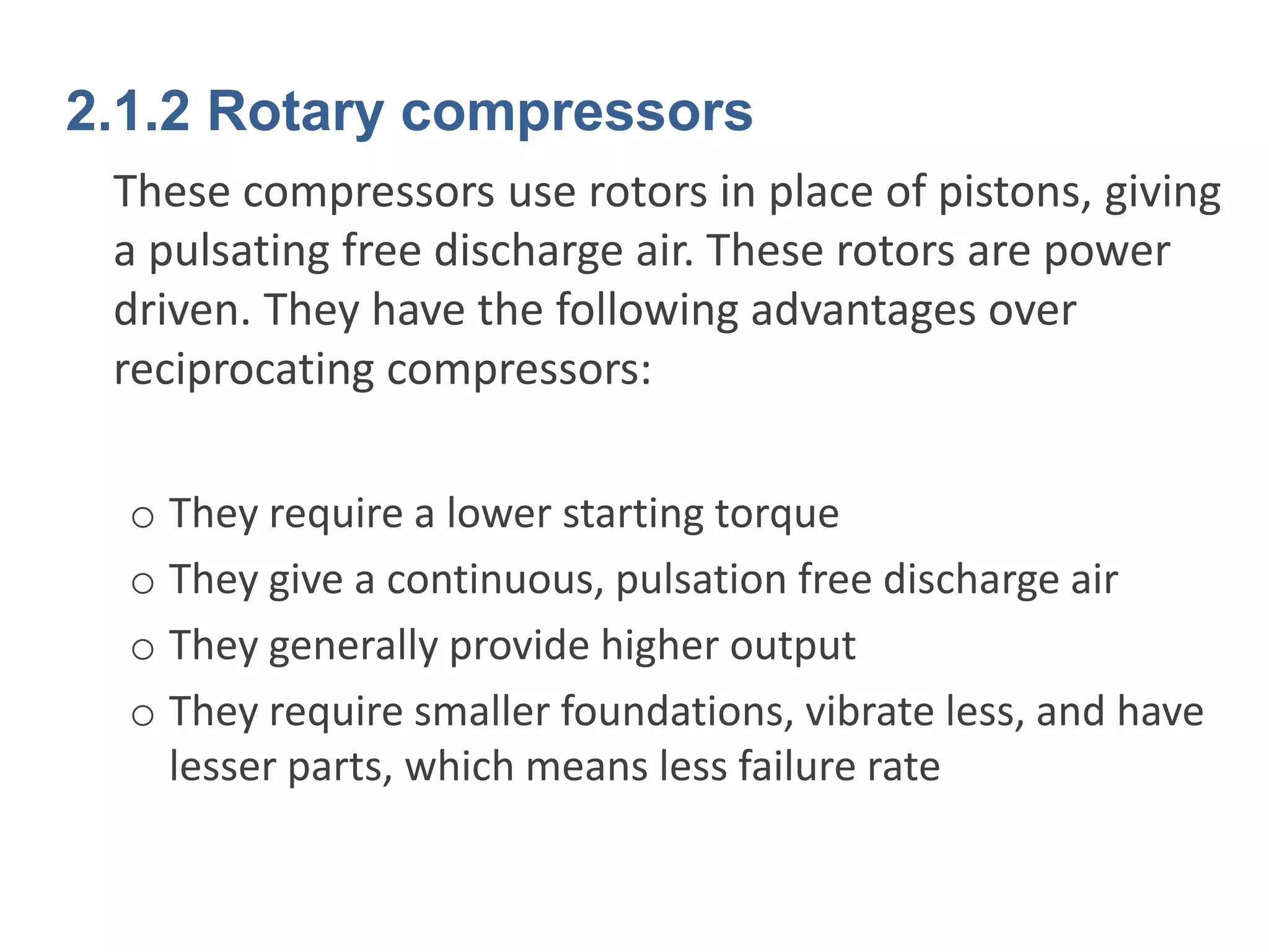 Compressors and working | PPTX
