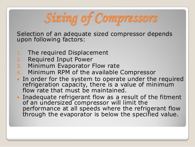 Compressor Selection in Refrigeration Systems (Example)