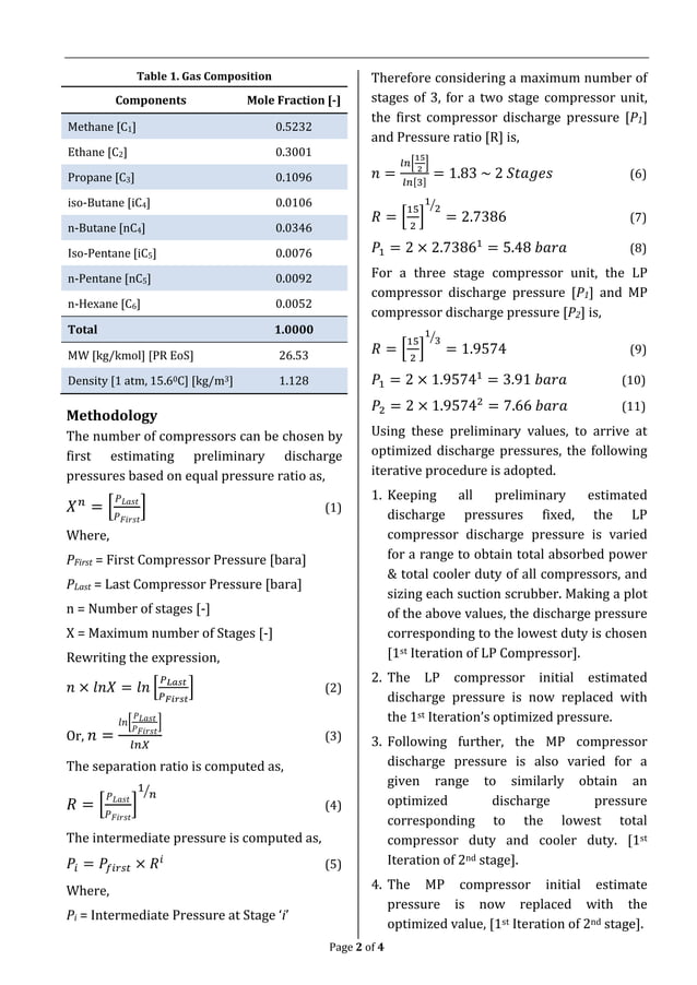 Gas Compression Stages – Process Design & Optimization | PDF