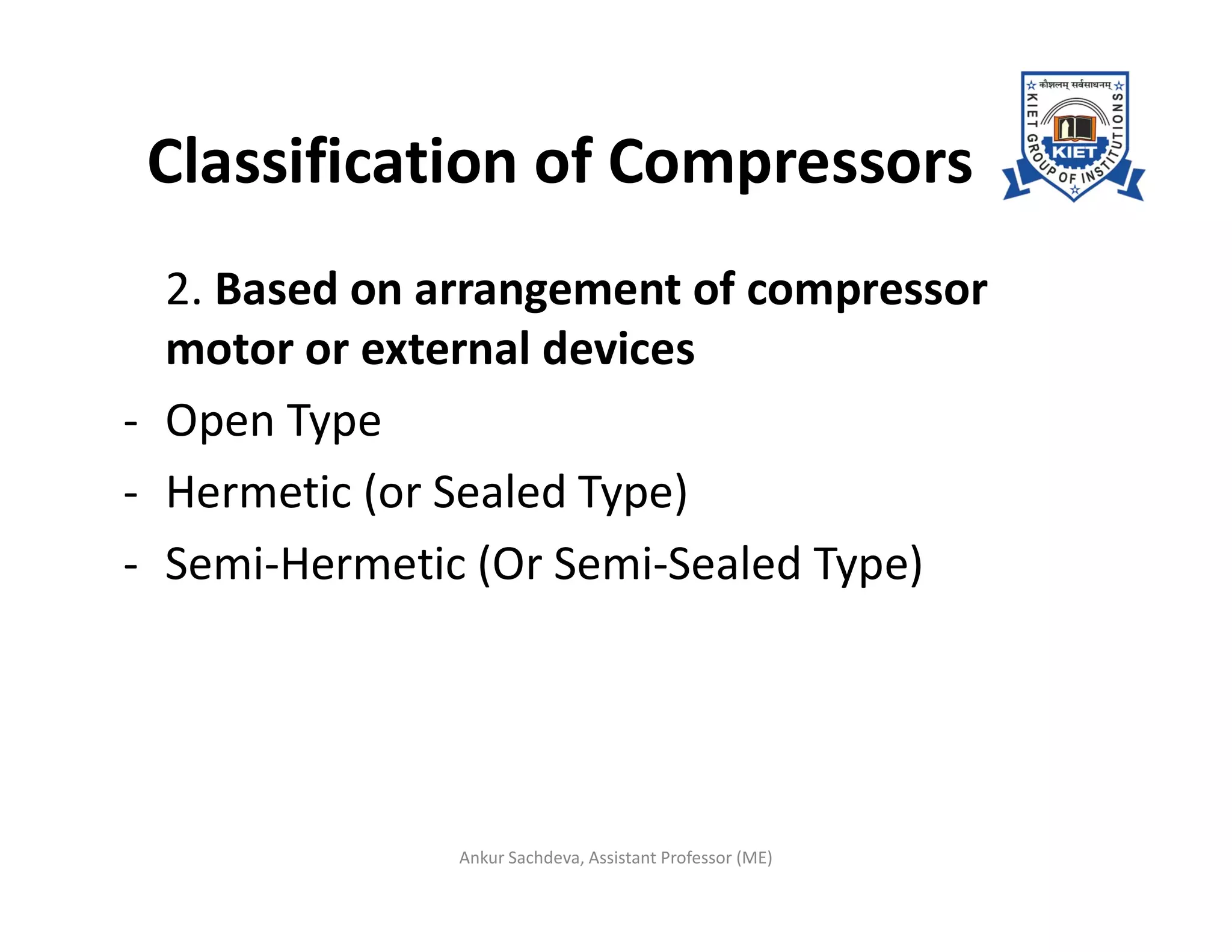 Compressors in Refrigeration | PDF
