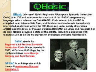 The Knowledge of QBasic | PPTX