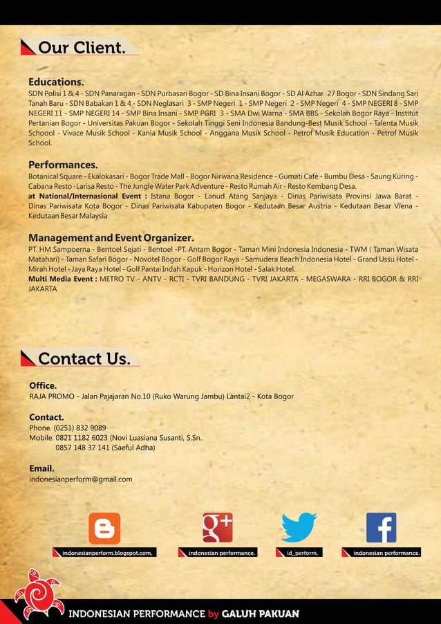 Compro indonesian performance | PDF